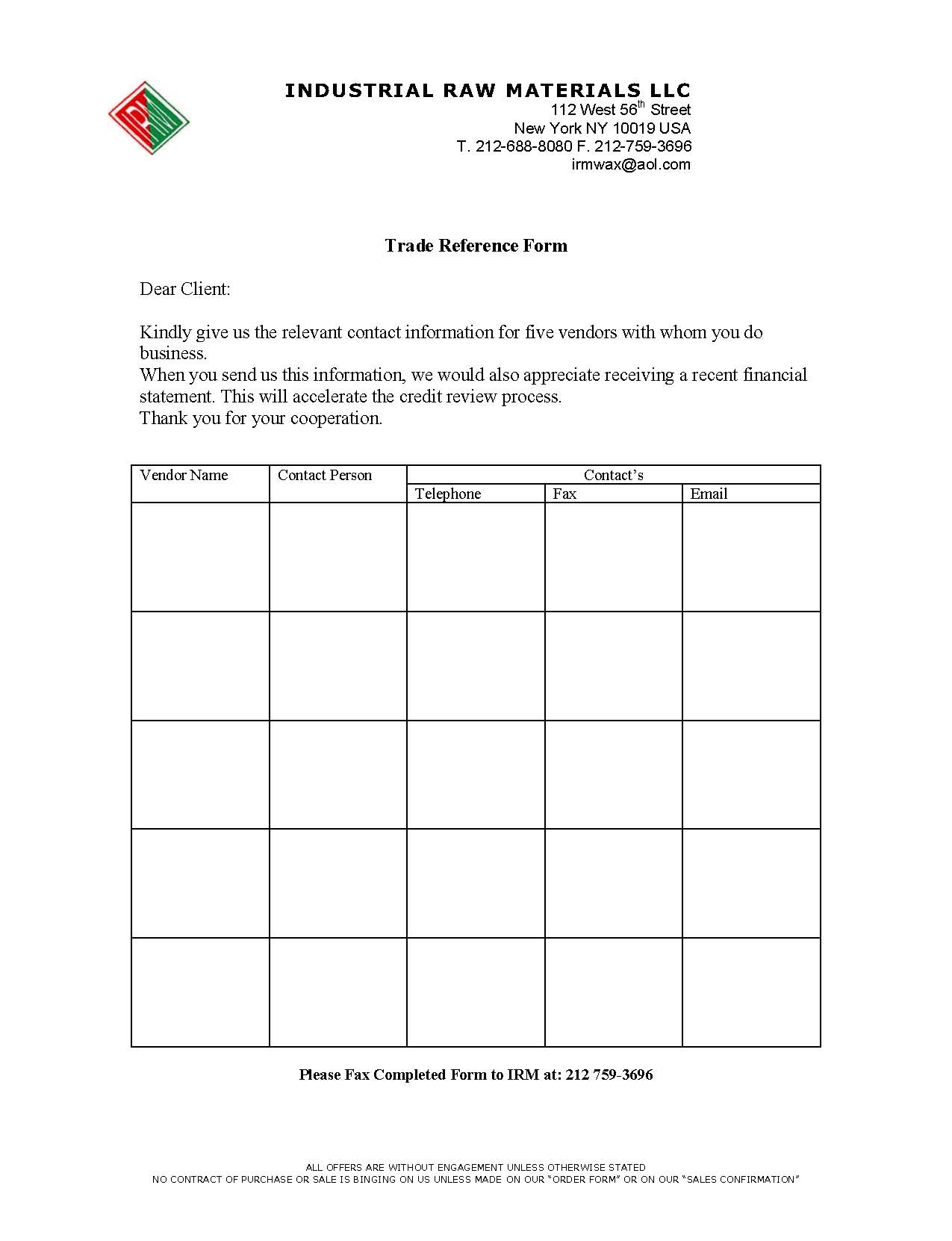 Industrial Raw Materials LLC